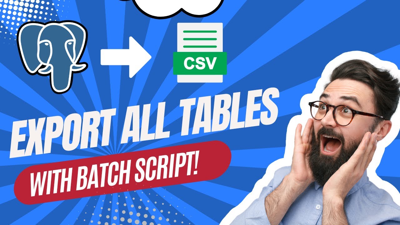 Export All PostgreSQL Tables to CSV Files with This Easy Script