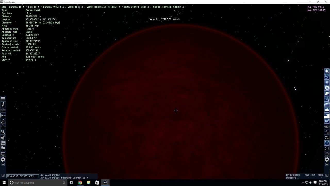 Surface of a Brown Dwarf in Space Engine