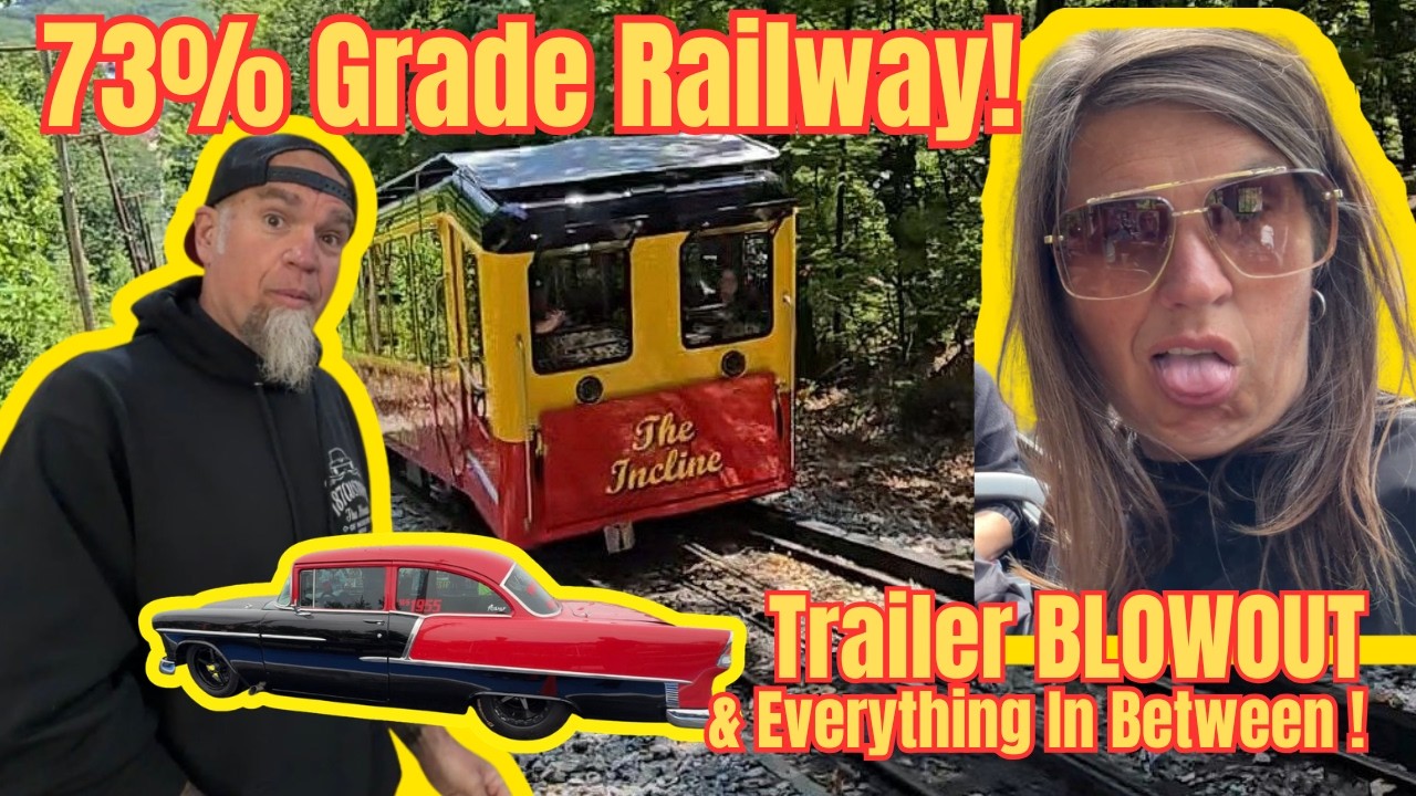 Second Stop Chaos: Chattanooga Racing, 73% Incline Train Ride & Trailer Tire Blowout!