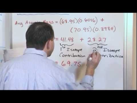 Calculate the Atomic Mass of an Element - Chemistry Tutor