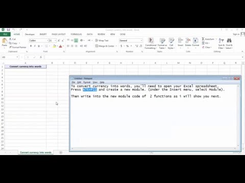 Excel Convert currency into words - VBA