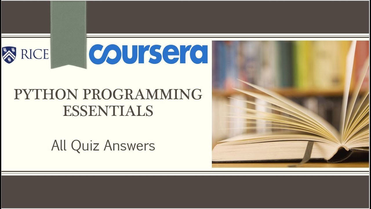 Python Programming Essentials - Coursera - All Quiz Solutions