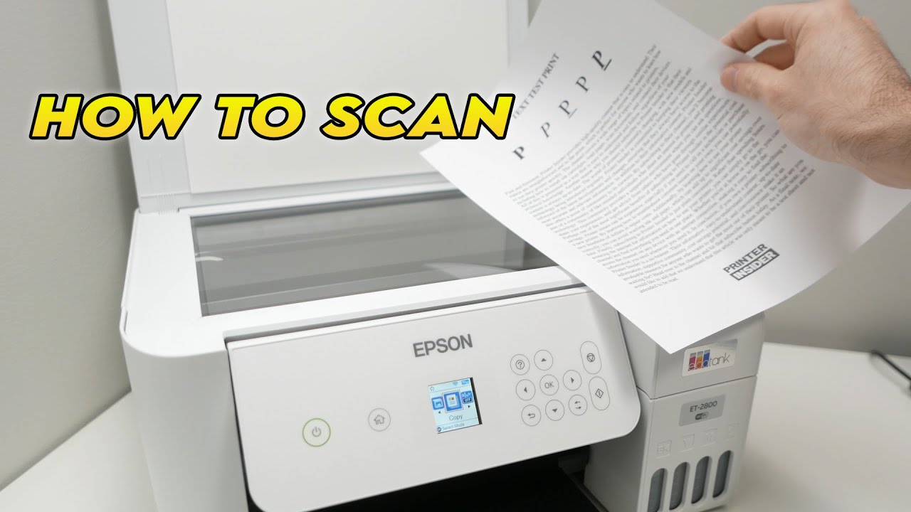 How to Scan Using the Epson EcoTank ET-2800 Printer