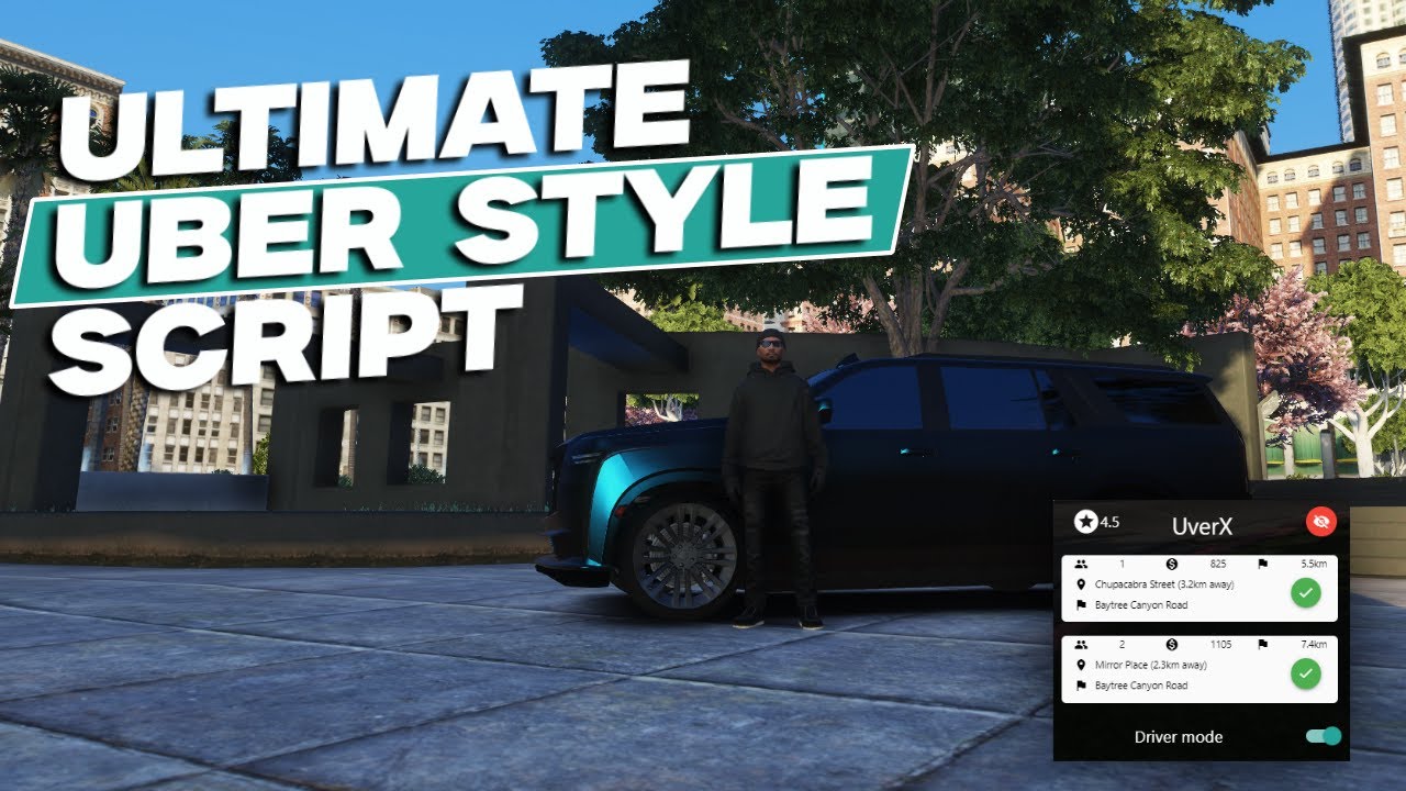 FREE Uber Style Script | QBCore/ESX | Fivem Tutorials 2024