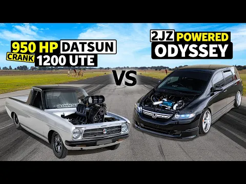 500-HP Honda Odyssey Drift Van Takes On a 950-HP Datsun 1200 UTE ...