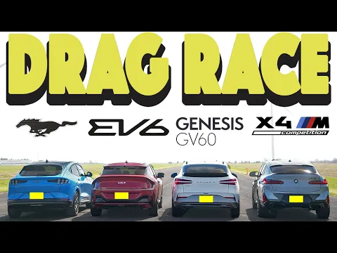 Kia EV6 Races Mustang Mach-E and Genesis GV60, Winner Then Drags BMW X4 ...