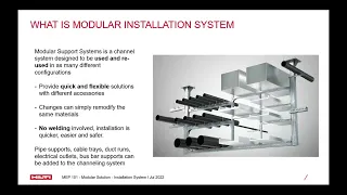 MEP 101 - MODULAR SOLUTION - INSTALLATION SYSTEM - Engineering...