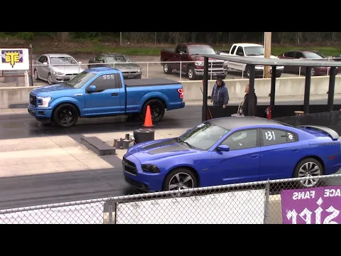 2020 Ford F-150 "Crazy Coyote" Drag Races Dodge Charger Scat Pack with ...
