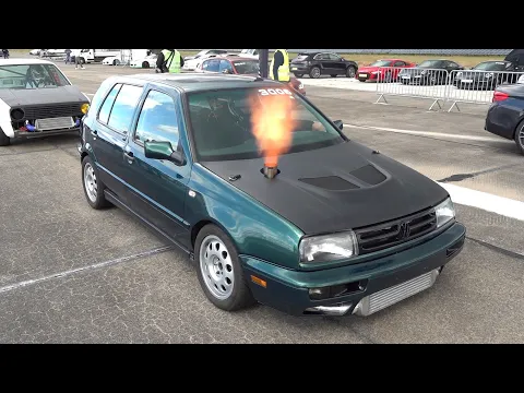 Crazy Flame-Shooting 690-HP Turbocharged VW Golf 3 VR6 Pulls 172 MPH on ...