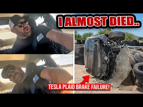 YouTuber's Gutted Tesla Model S Plaid Brakes Fail, Hits the Tire Wall ...