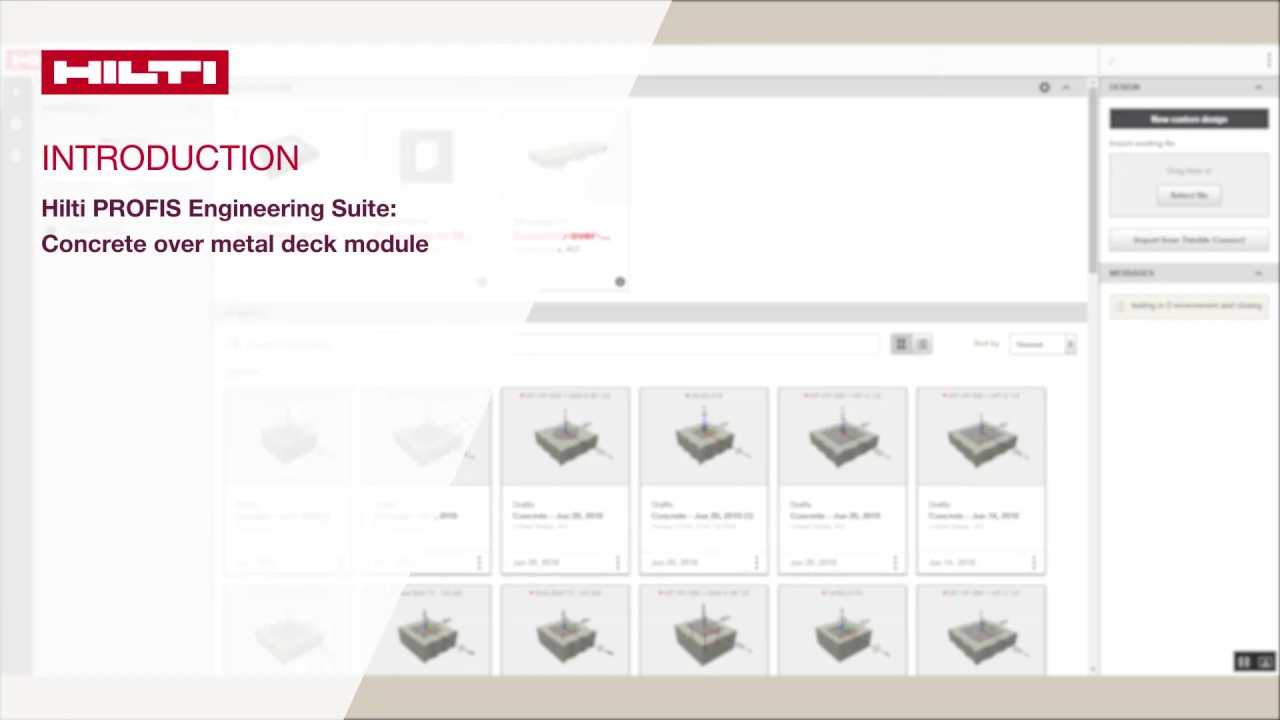 Hilti PROFIS Engineering Anchoring to Concrete over Metal Deck...