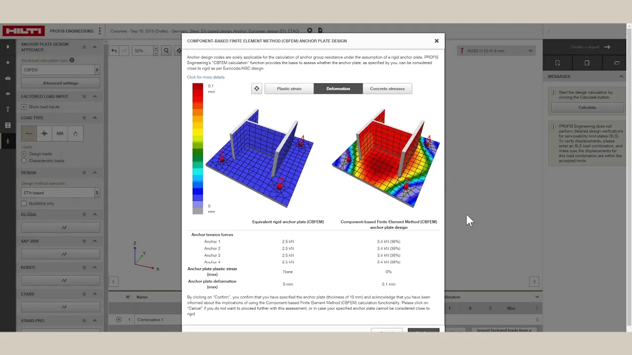 HOW TO: Hilti PROFIS Engineering: Base Plate Analysis Module ...