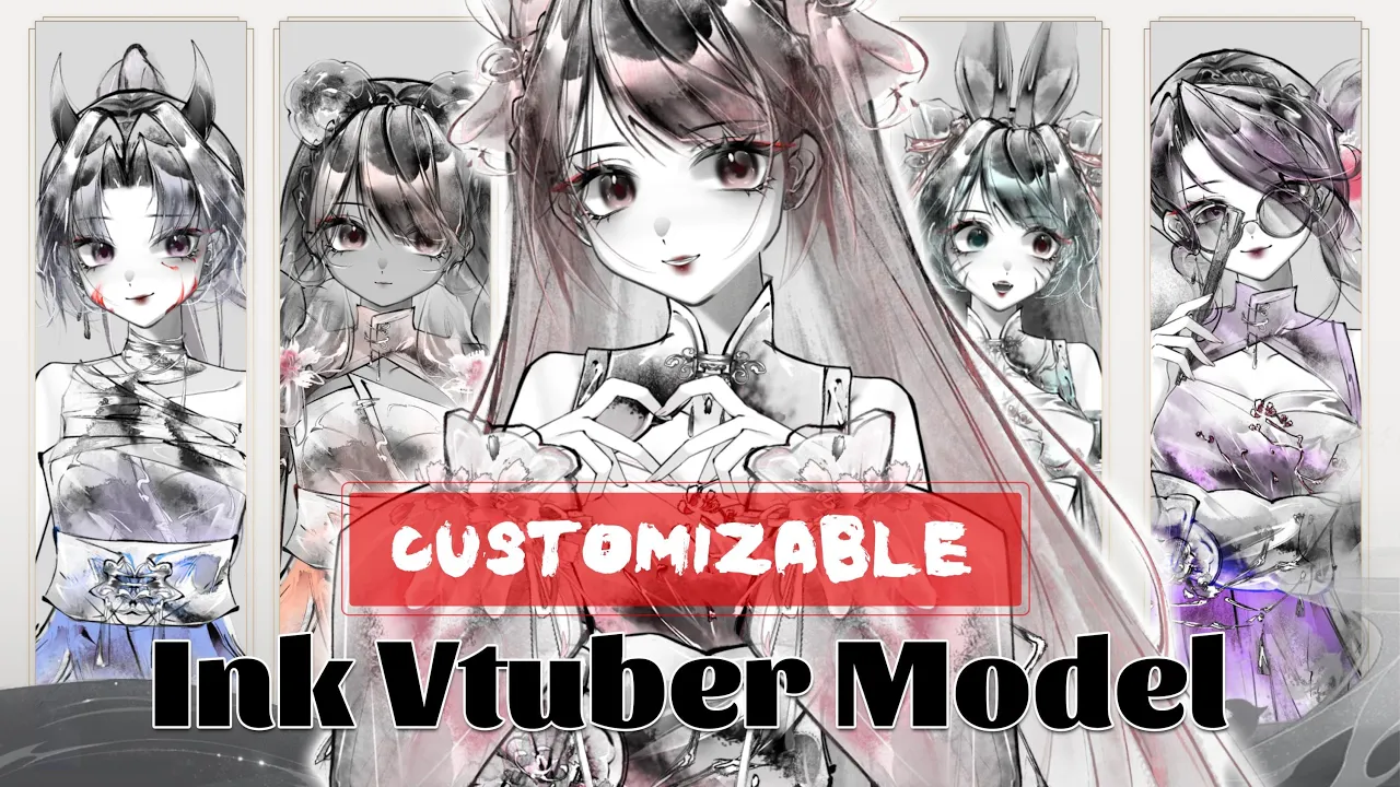 Customizable Ink Vtuber Model | VGen