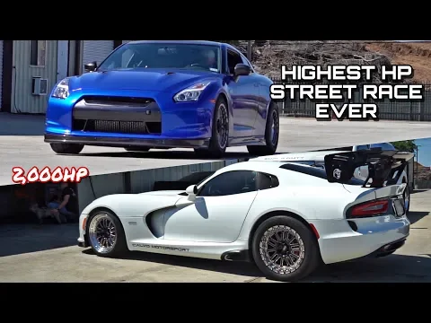 2,000 HP Nissan GT-R Races 2,000 HP Dodge Viper, Things Go South ...