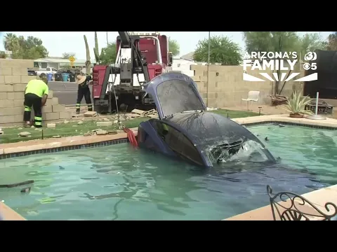 Tesla Goes Through a Wall and Cools Off in Backyard Pool - autoevolution