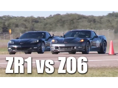 780 HP Corvette ZR1 Drag Races 1,000 HP C6 Z06 in Supercharger vs ...