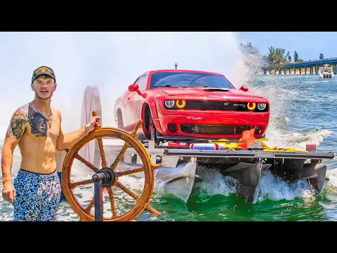 Dodge Challenger SRT Hellcat Becomes a Boat, Goes Sailing - autoevolution